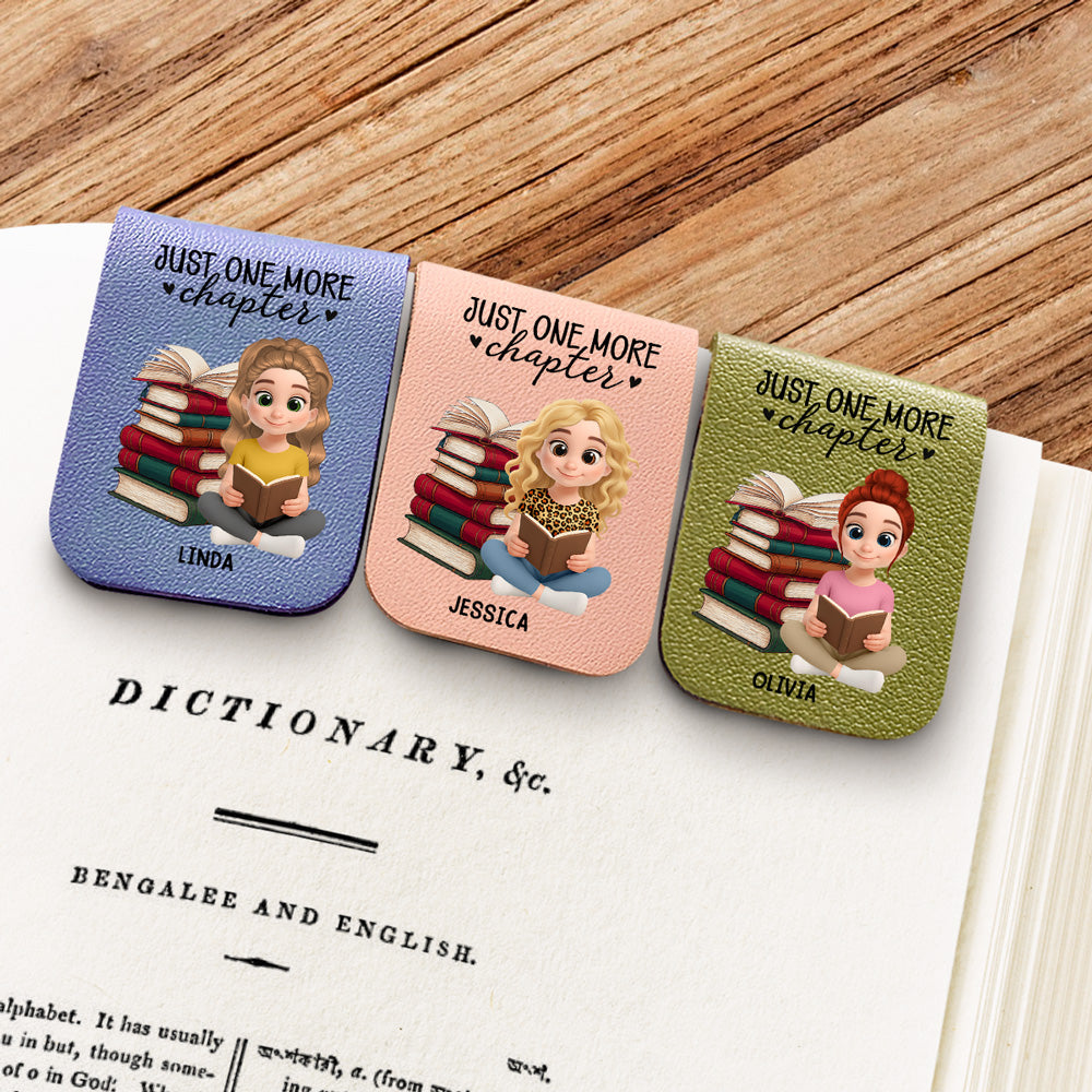 Just One More Chapter - Personalized Custom Leather Bookmark ...