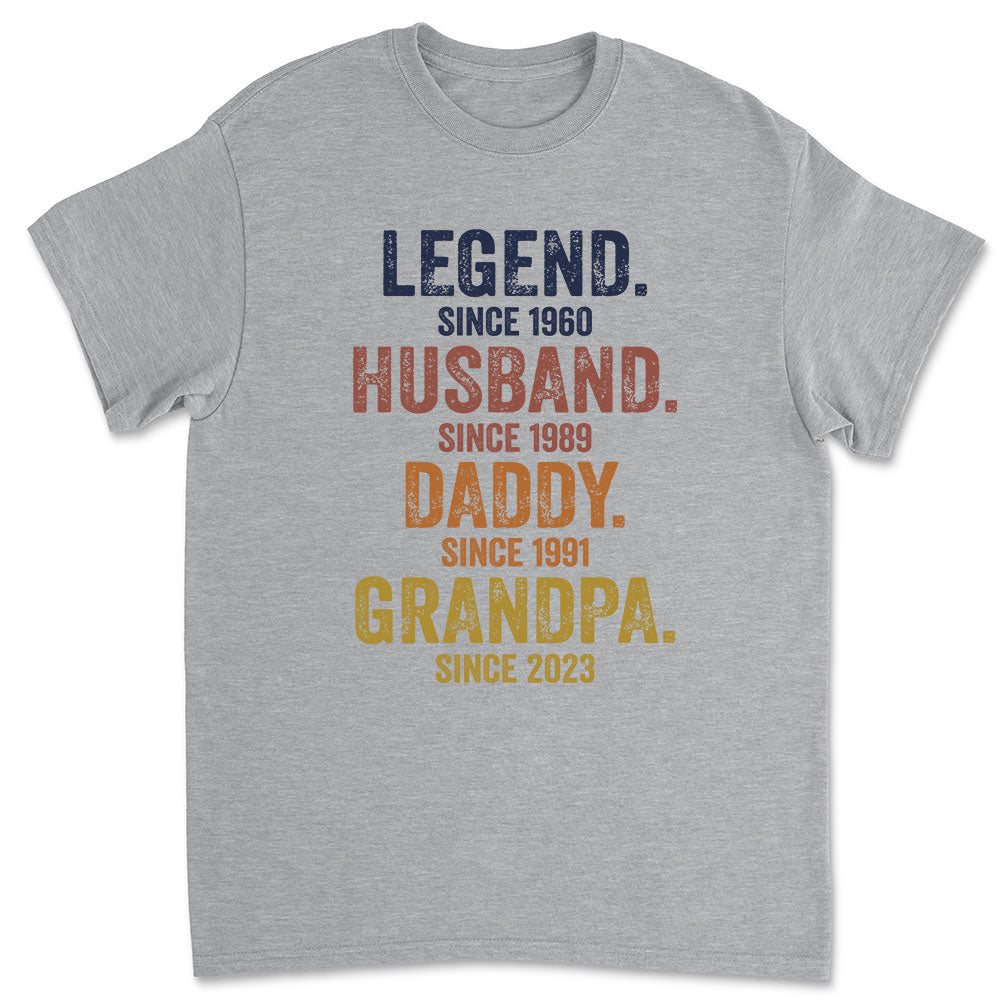 Personalized dad shirts - Legend Husband Dad Papa - Personalized Custom ...