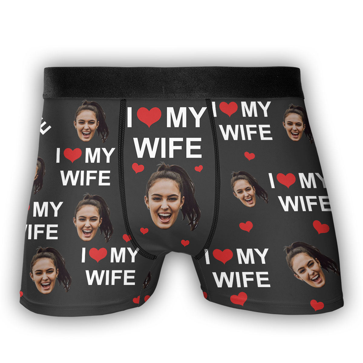 I Love My Wife - Personalized Photo Men's Boxer Briefs – Wrappiness Gifts